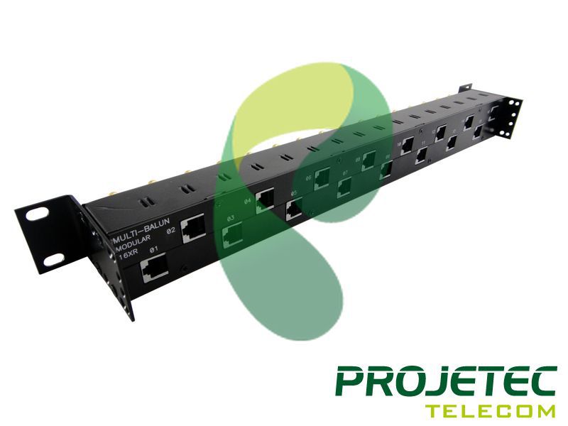 PAINEL BALUN 16 PORTAS E1 COAXIAL RJ45 Patch Balun Multi Balun ...