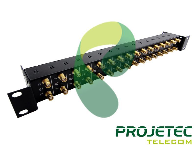 PAINEL BALUN 16 PORTAS E1 COAXIAL RJ45 Patch Balun Multi Balun ...