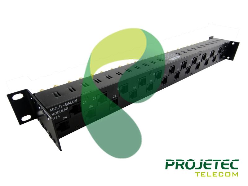 PAINEL BALUN 24 PORTAS E1 COAXIAL RJ45 - Patch Balun / Multi Balun ...