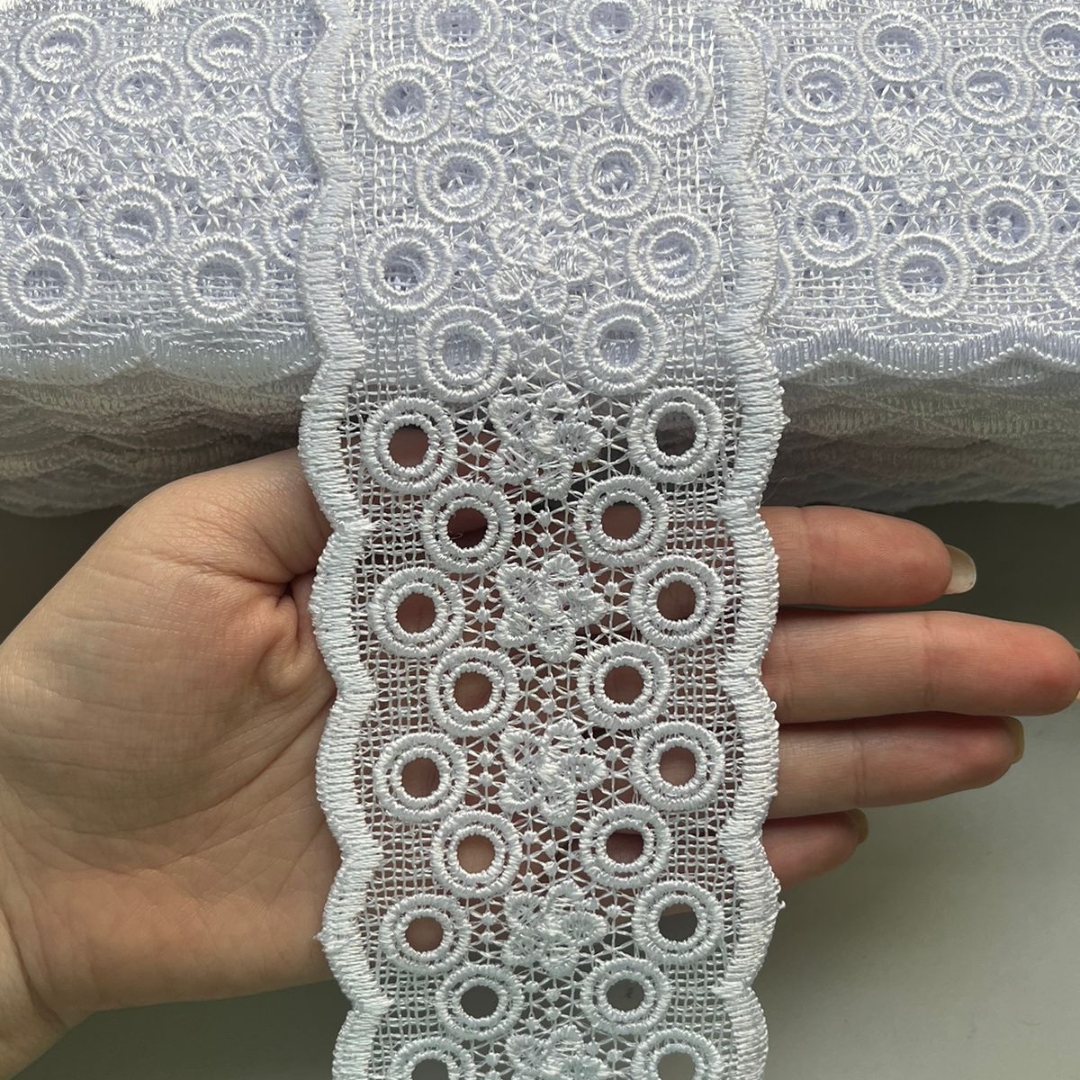 Renda Guipir GD-5 Branco 70mm Com 13,70 Metros Mantovani - Artec ...