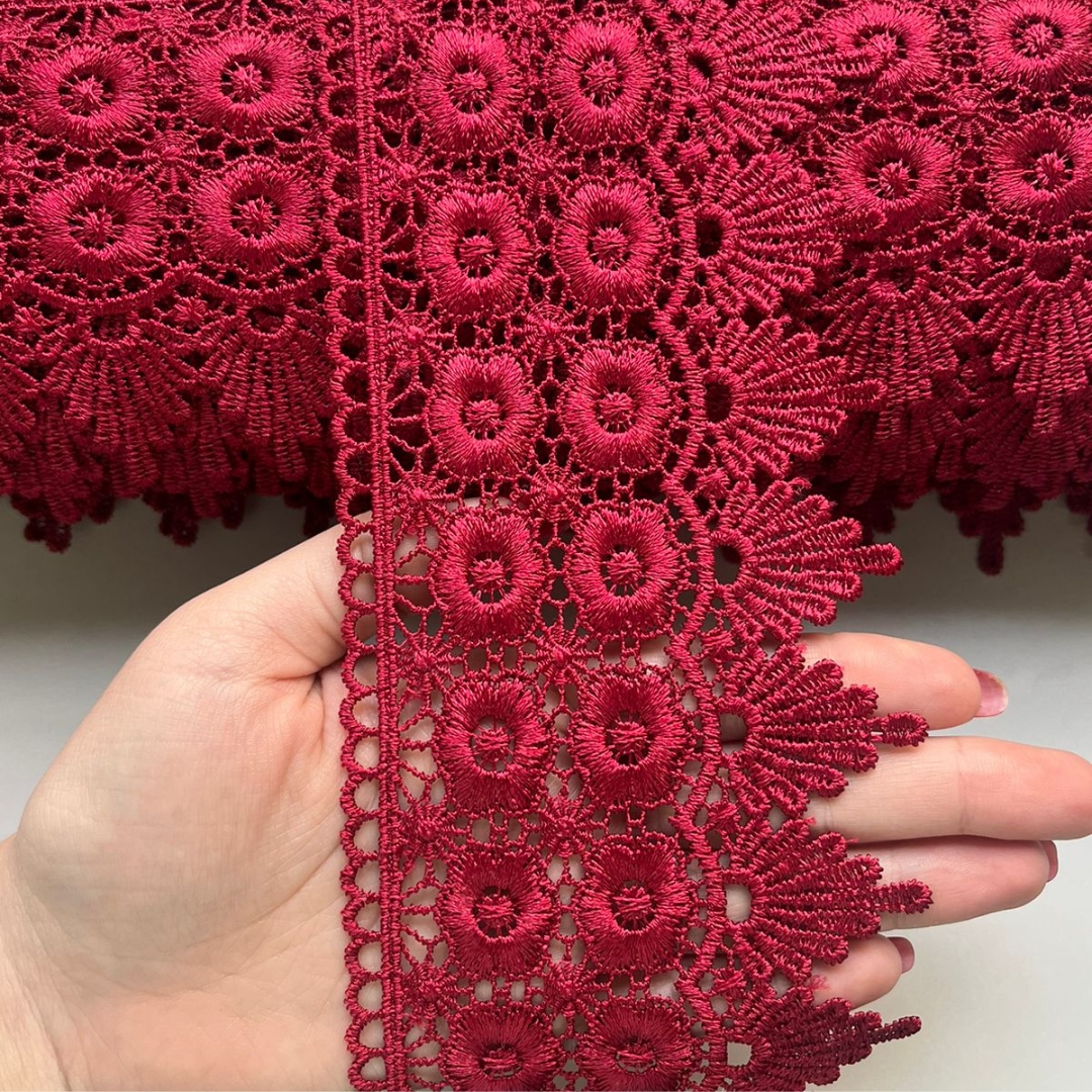 Renda Guipir Chl 427 Cor Vinho 95mm Por Metro Nybc - Artec Aviamentos e ...