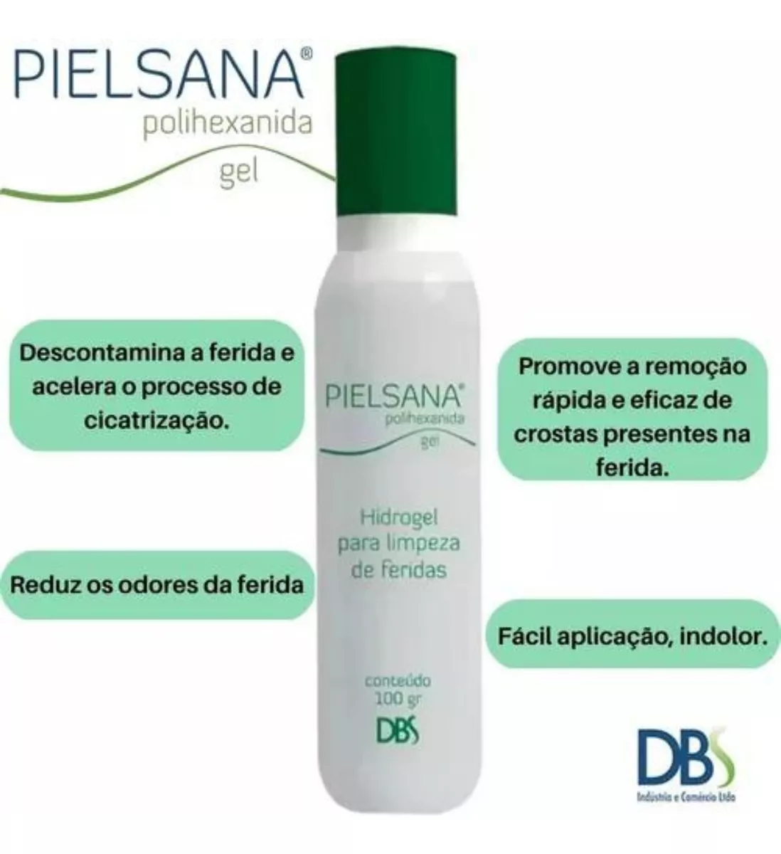 Curativo Hidrogel Pielsana PHMB Gel 100g - DBS - Cirúrgica Doutor MED