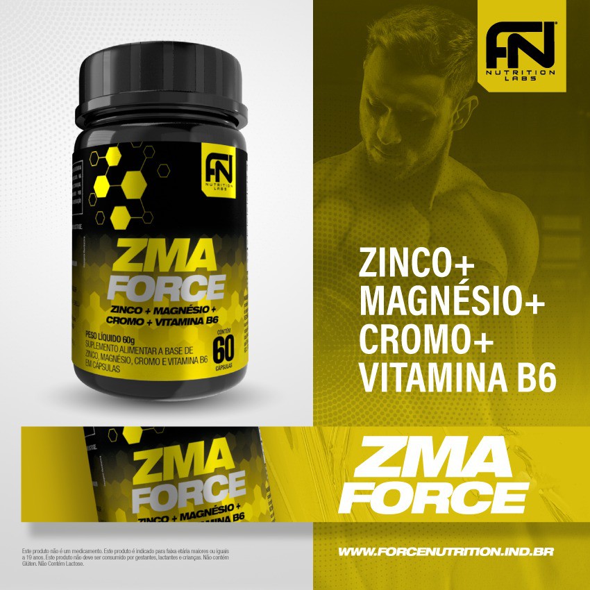 ZMA FORCE Testo 60 Capsulas 100% IDR Force Nutrition Labs FN - Force ...