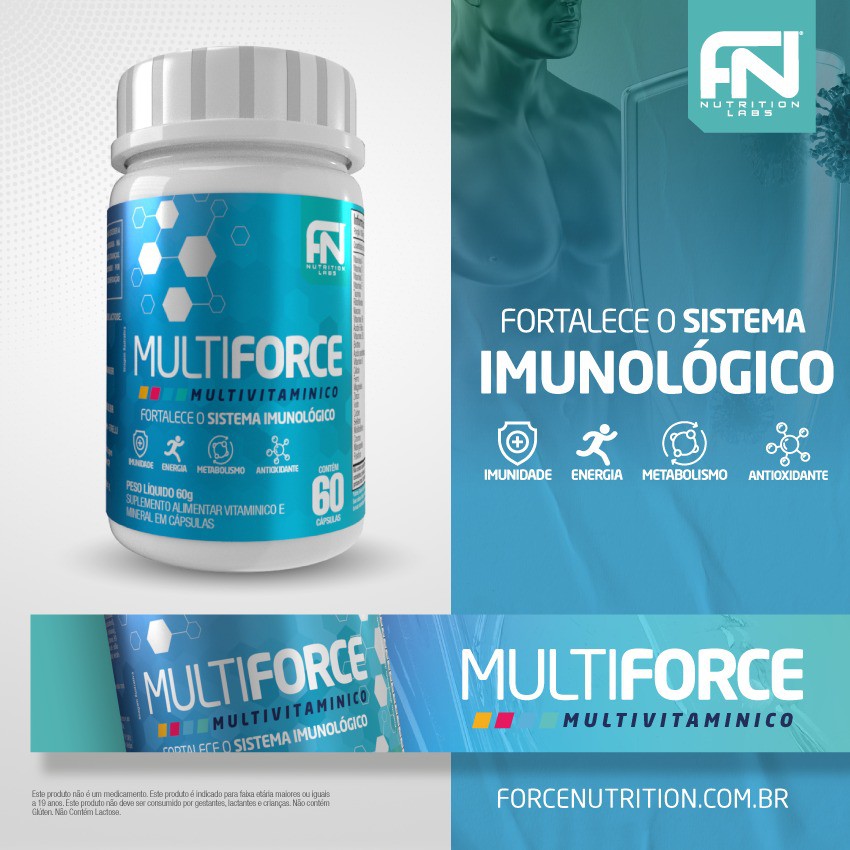 Multivitaminico - Multiforce Completo 60 Capsulas - Force Nutrition Labs