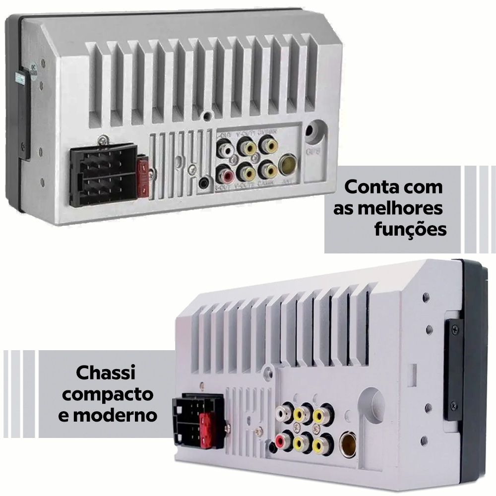 Central Multimídia Mp5 P/carro 7 Polegada E-tech 200w Fullhd - Aleta Online