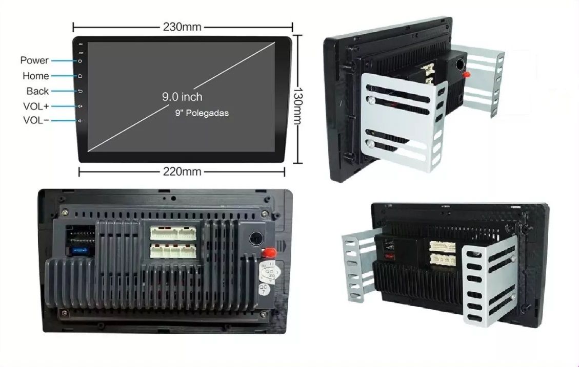 Central Multimidia Android E-tech 9 Polegadas Sw4 13 a 18 - Aleta Online