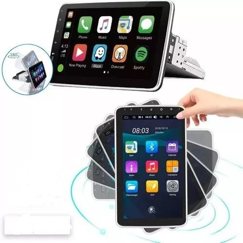 Central Multimidia 10 Polega Rotativa Android Carplay 1 Din - Aleta Online