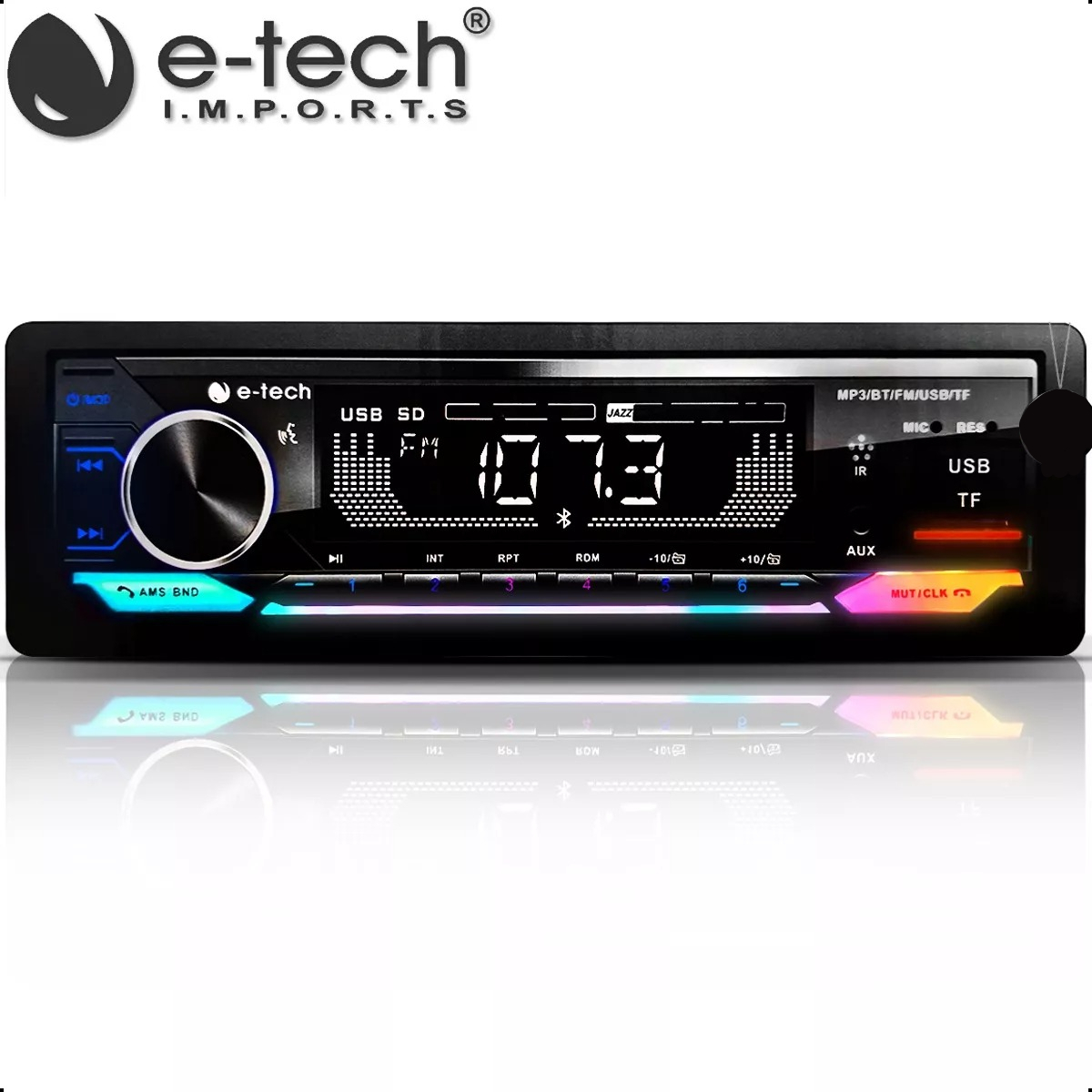 Radio Mp3 Automotivo E-tech Premium Plus Bluetooth Usb Aux Sd - Aleta ...