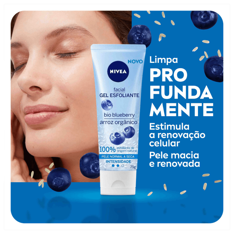 Nivea Gel Nutritivo_ Esfoliante + Sabonete Facial + 2 em1 Leite/Tônico ...
