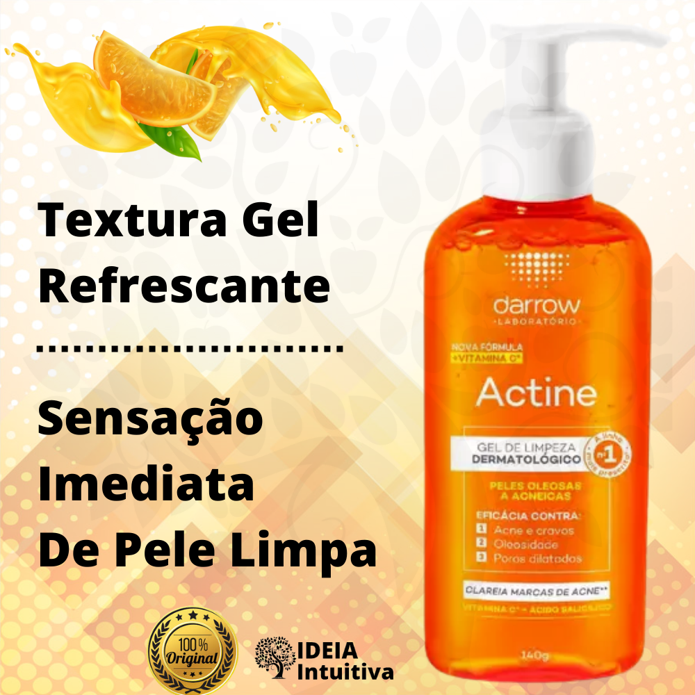 Kit Actine Darrow Sabonete Gel Facial Vitamina C + Tonico Adstringente ...