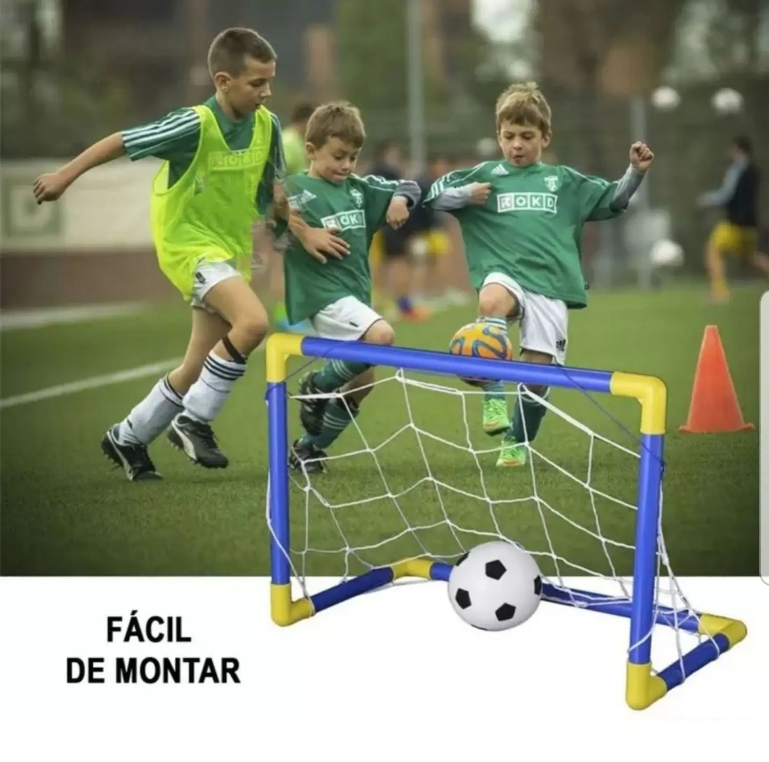 Kit Futebol Gol Mini Trave Com Rede + Bola Infantil - Sacks Center