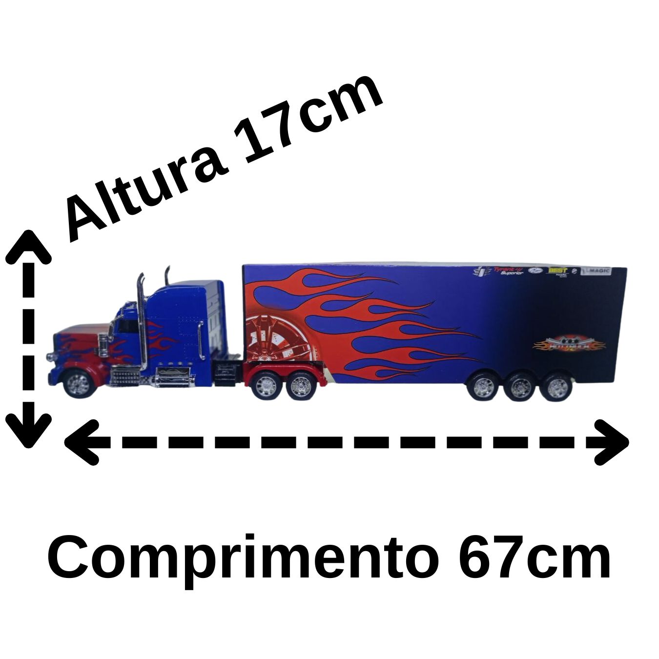 Caminhão De Controle Remoto Total Recarregavel 67cm Sacks Center