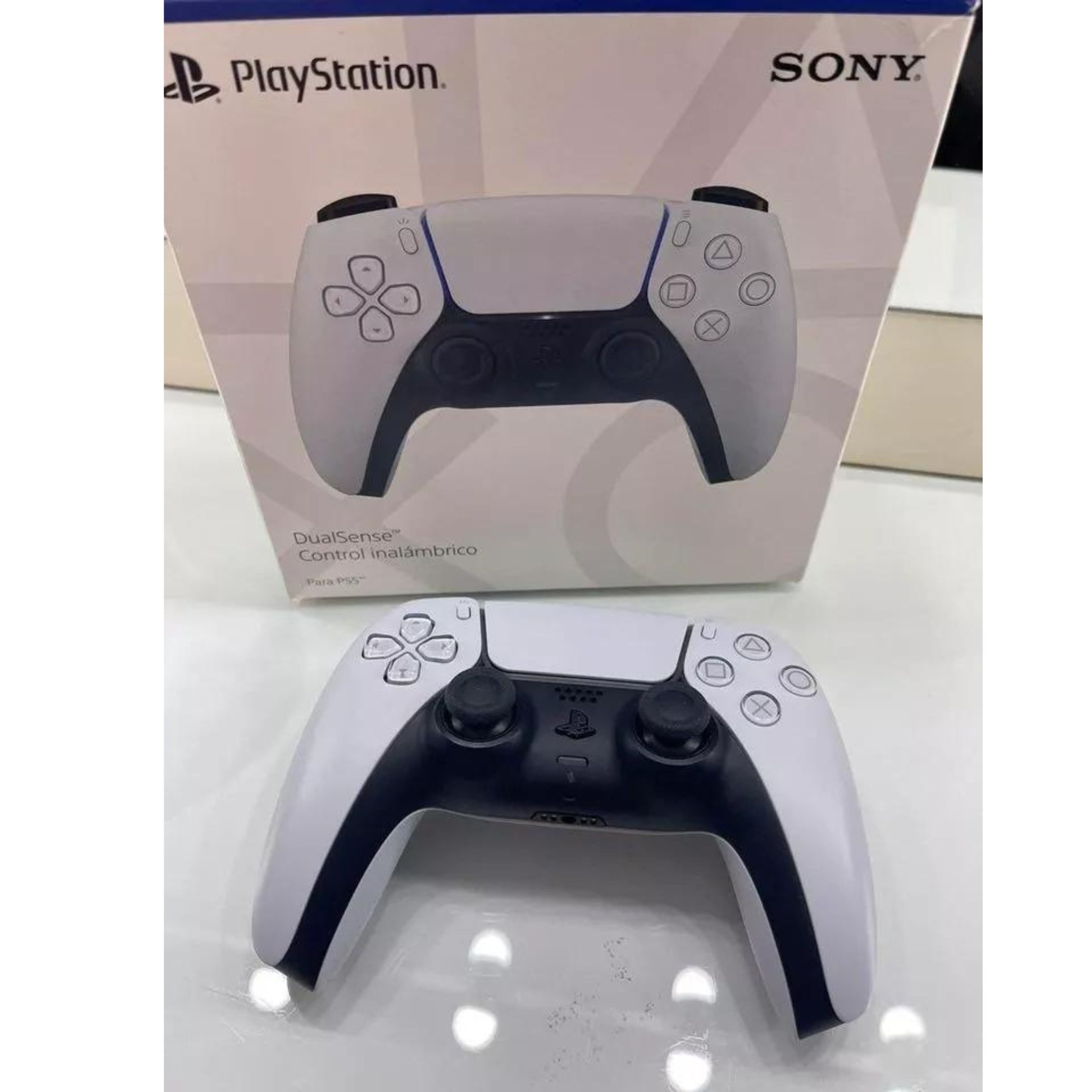 Controle joystick sem fio Sony PlayStation DualSense Branco - Sacks Center