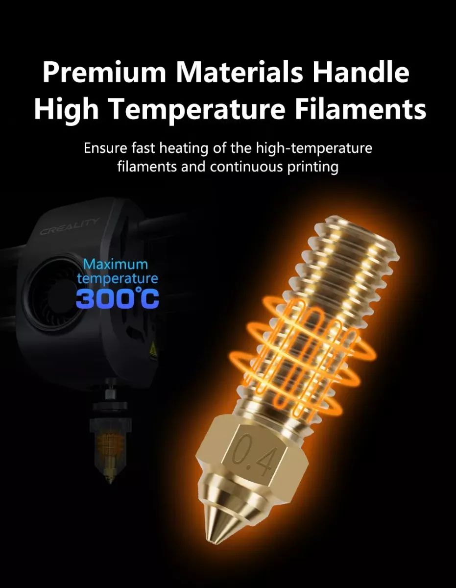 Creality Nozzle Kit Bico 0,4mm H59 Latão e Cobre/Aço K1 Max 2un - Loja ...