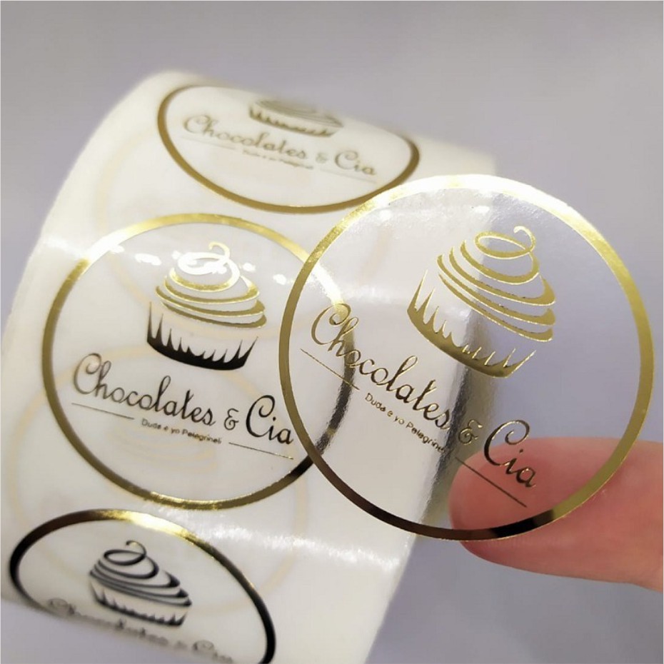 Adesivo Transparente Hotstamp Hotstamping Dourado - Ketin