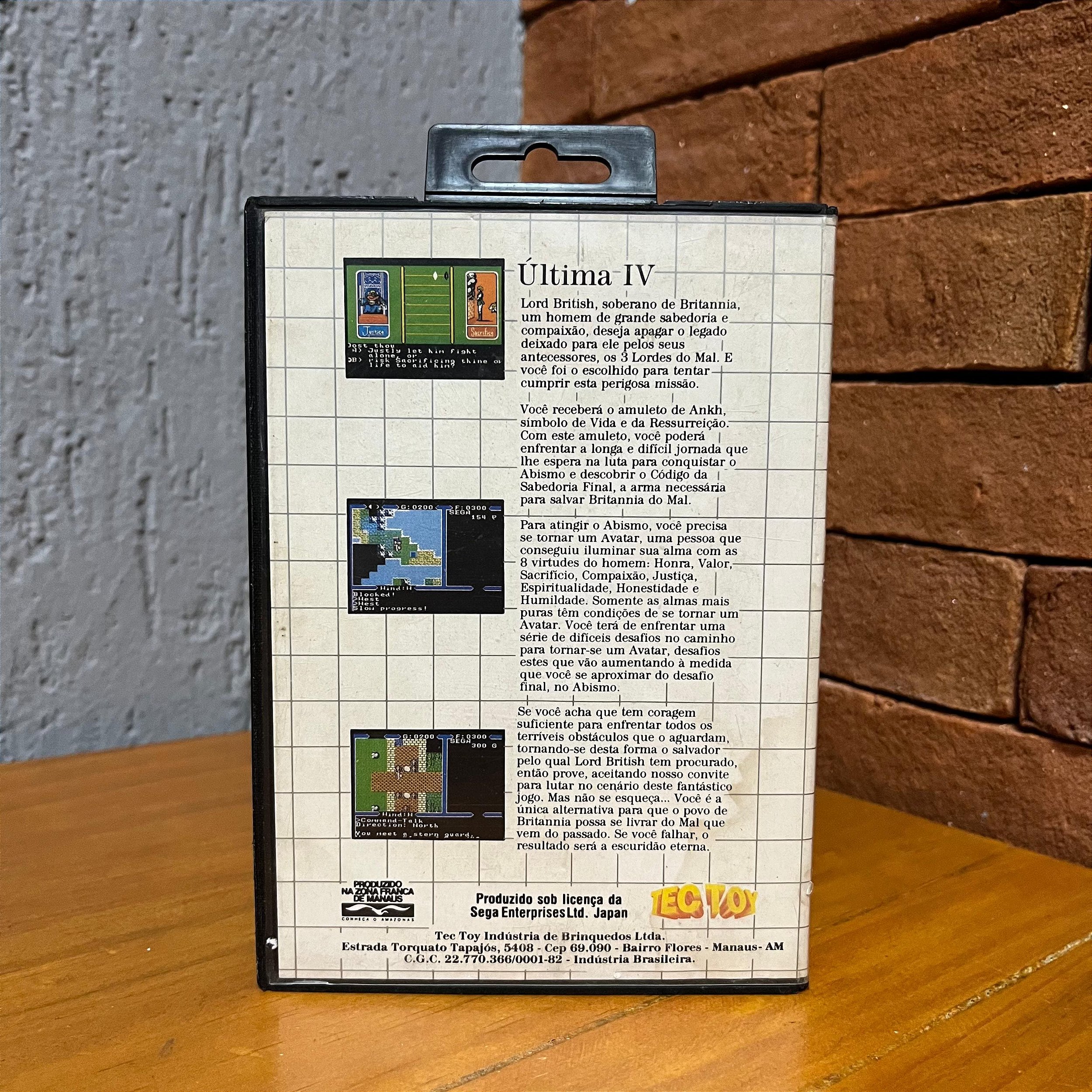 Jogo Última IV Master System Mídia Física Original Seminovo - Machado ...