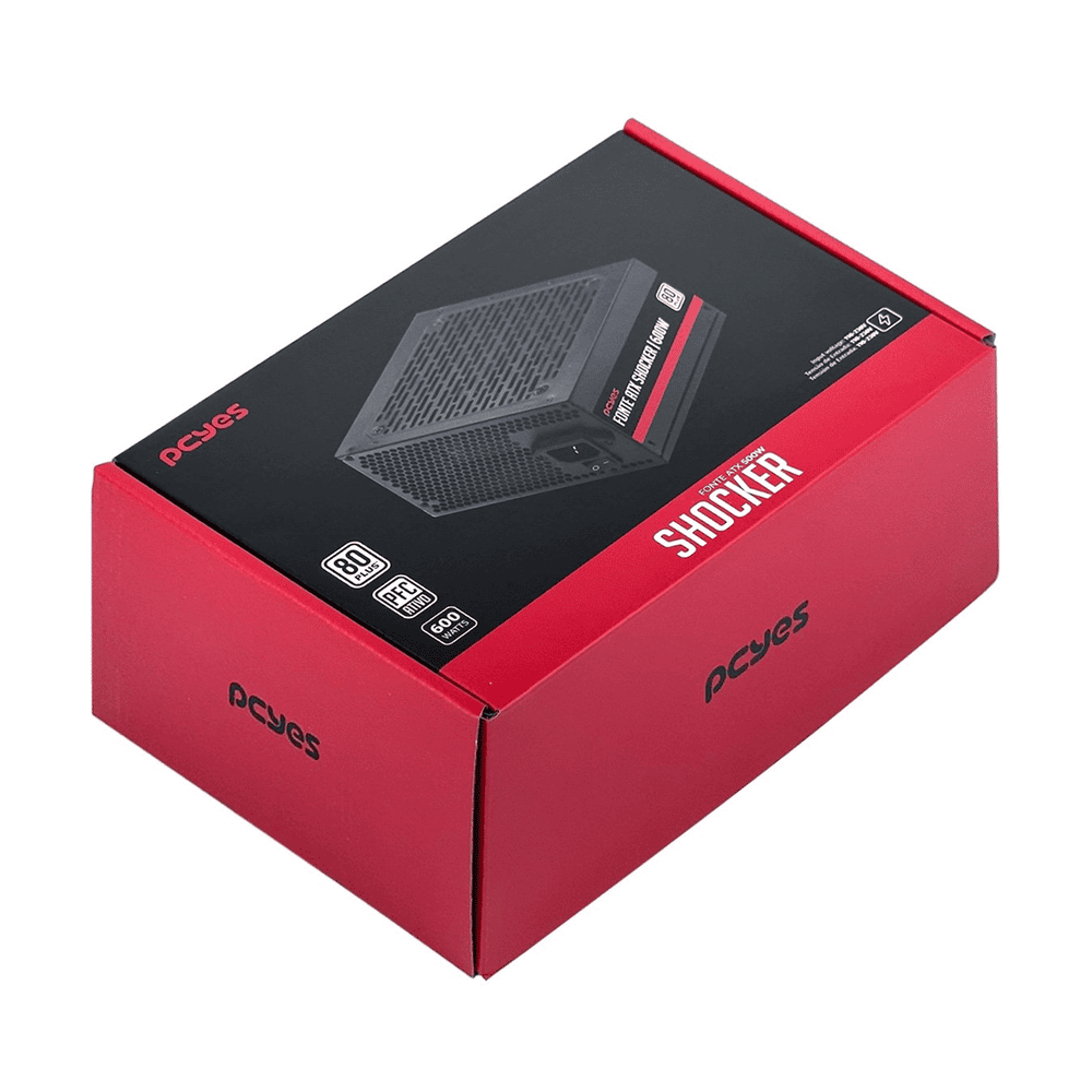 Fonte ATX Shocker 600W 80 Plus White PF600SHW - Pcyes - Machado Games ...