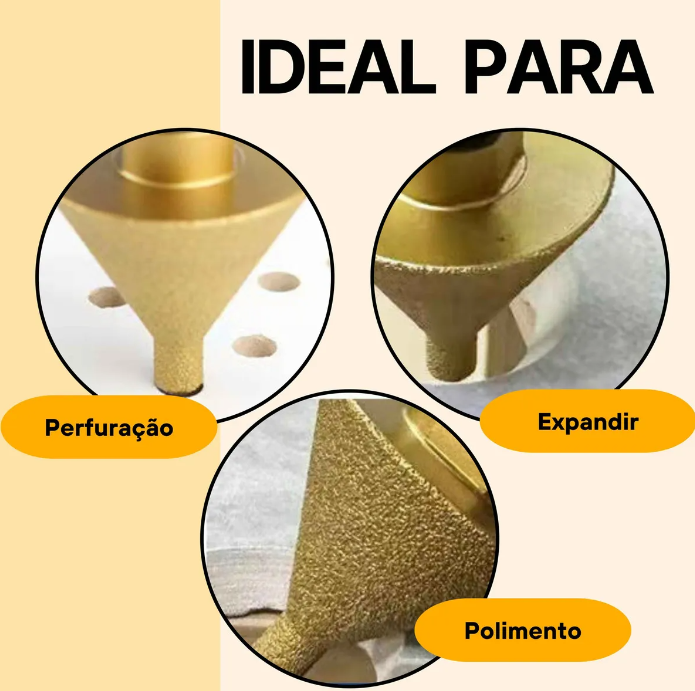 Broca de Chanfro Diamantada Rosca M14 48mm - MKS Comércio