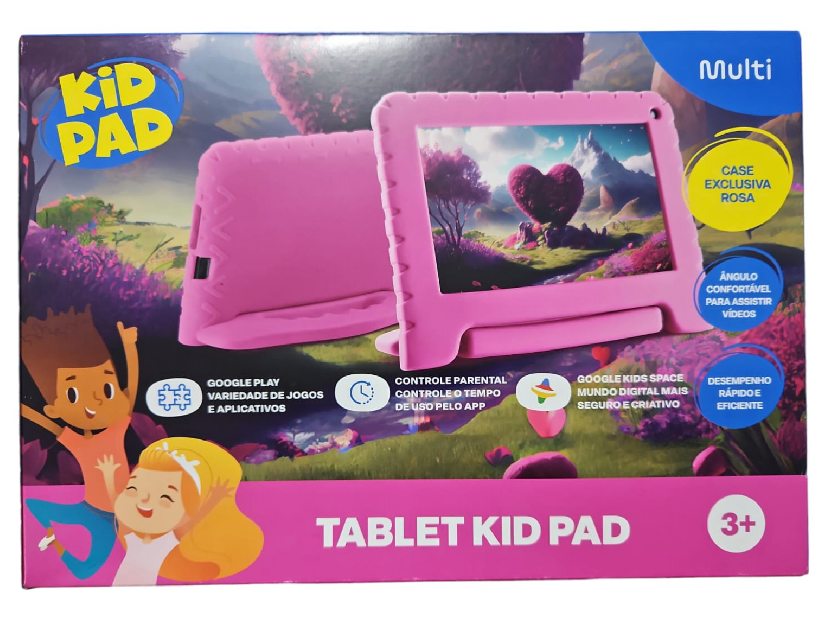 Tablet Infantil Multi 7 Polegadas 32GB Modelos Divertidos Kid Pad Rosa ...