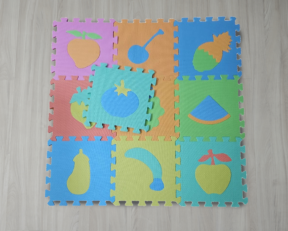 Tapete Tatame EVA Infantil 10 peças Educativo 30x30 Frutas - De Coração ...