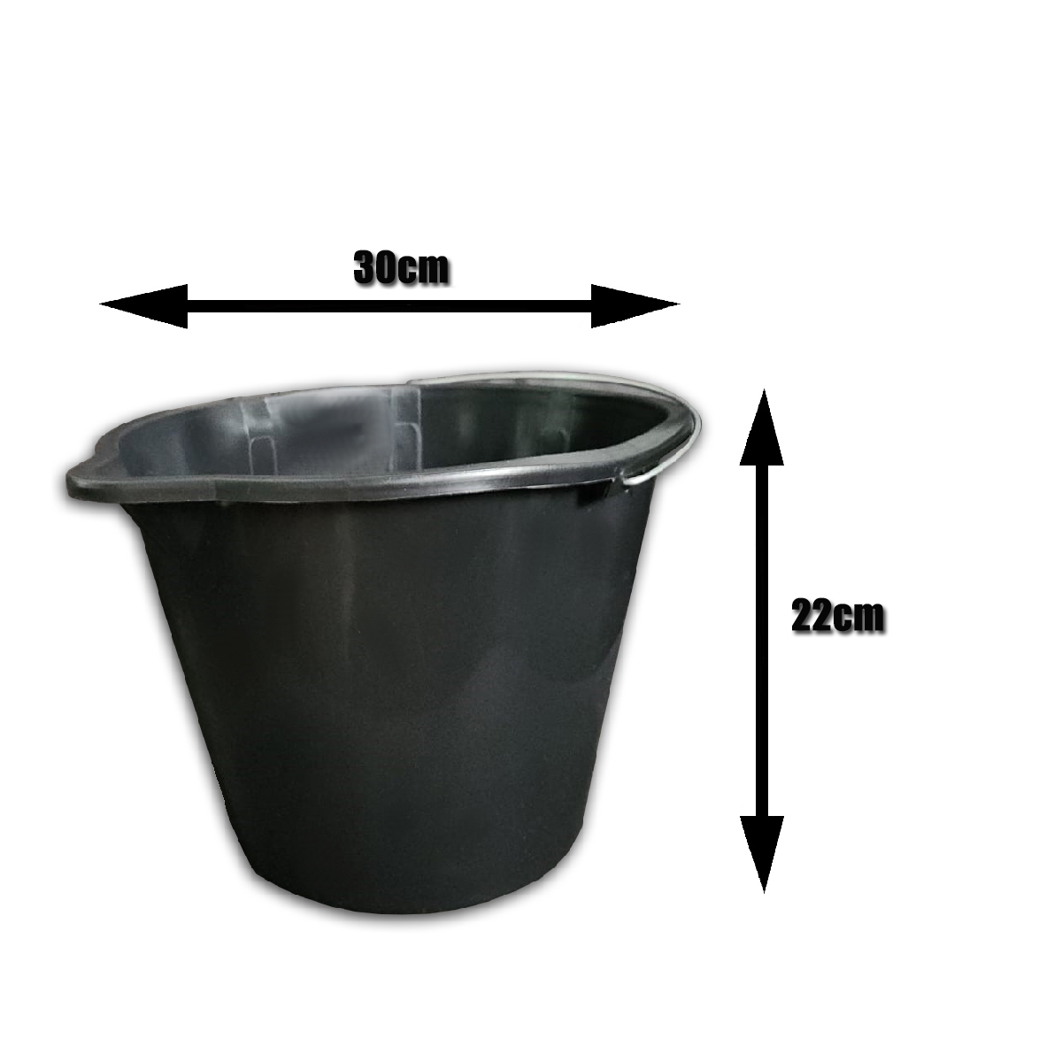 Balde plástico com Bico e alça de Ferro 7,2L Preto Multiuso - De ...