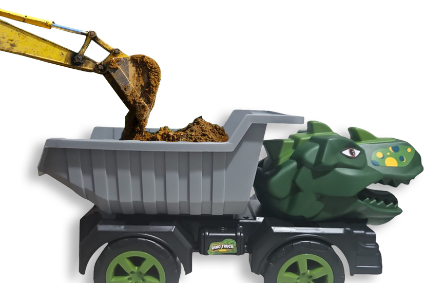 Caminhão Dino Truck Caçamba Dinossauro Brinquedo Homeplay - De Coração Shop