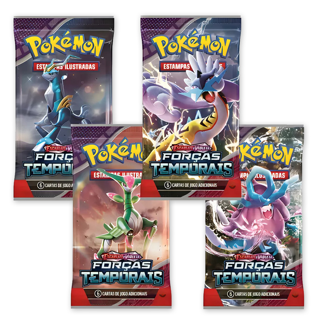 Blister Pokemon Coleção Forças Temporais Cartas Copag EV05 - De Coração ...