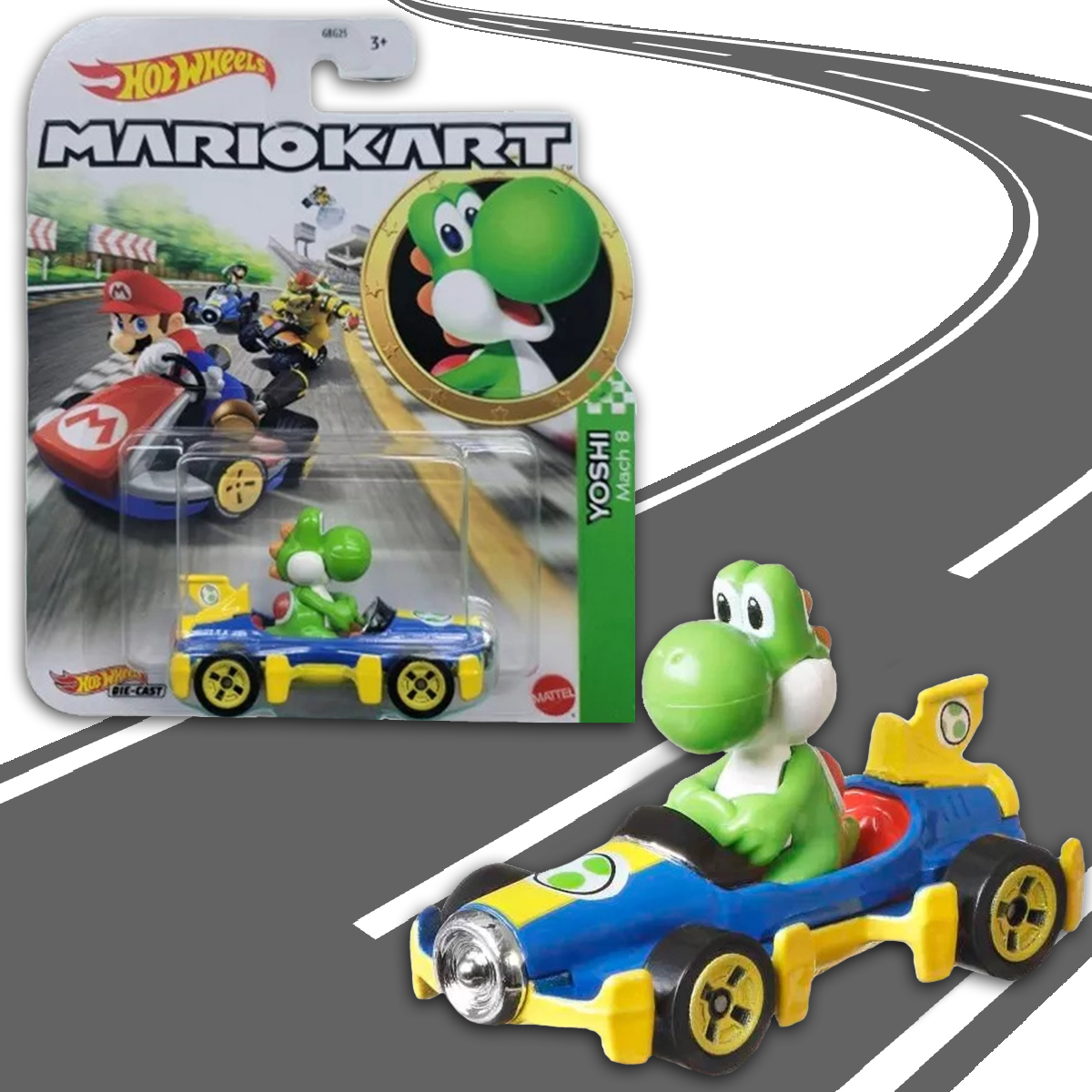 Carrinho Mario Kart Hot Wheels 1:64 Original - Mattel Gbg25 - De ...