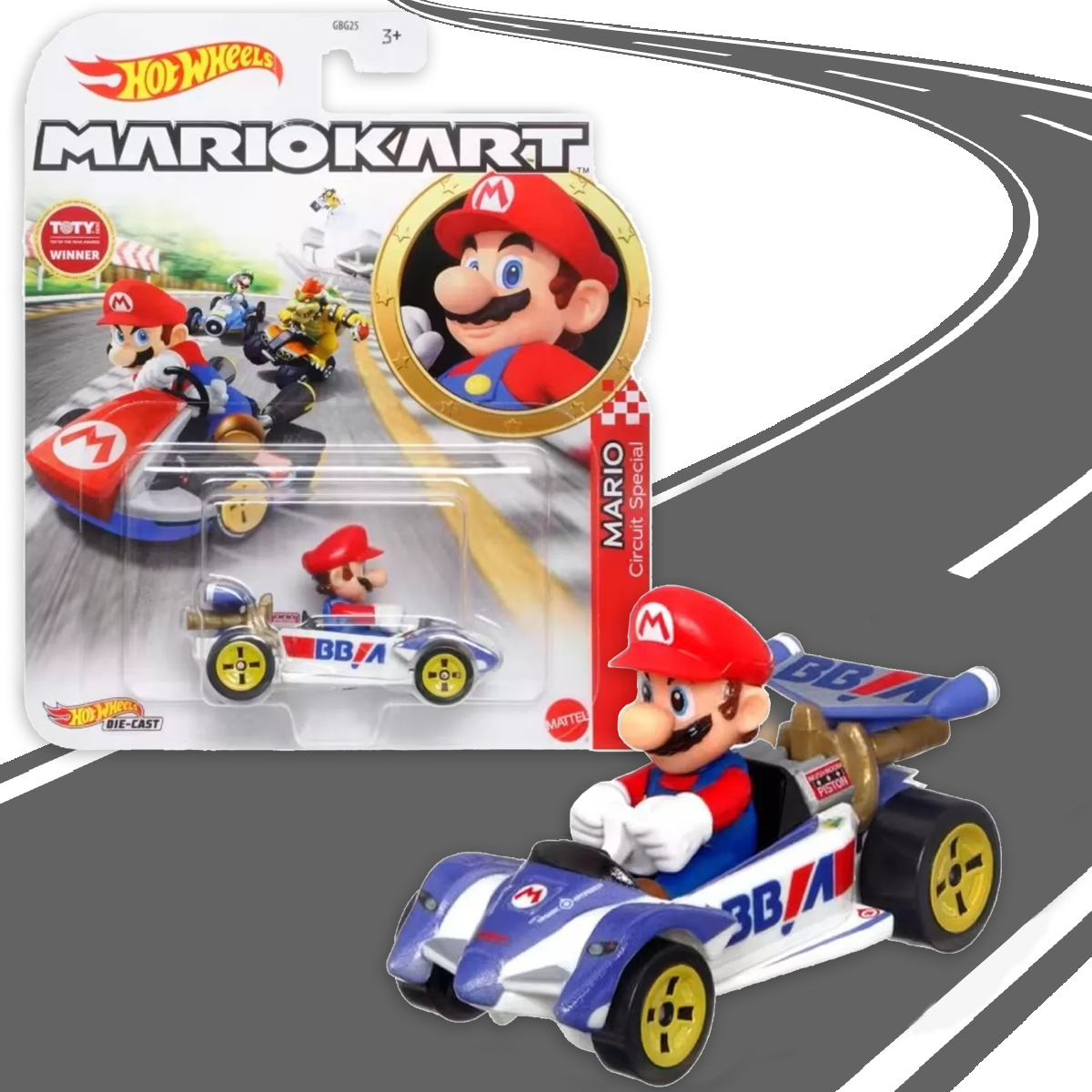 Carrinho Mario Kart Hot Wheels 1:64 Original - Mattel Gbg25 - De ...