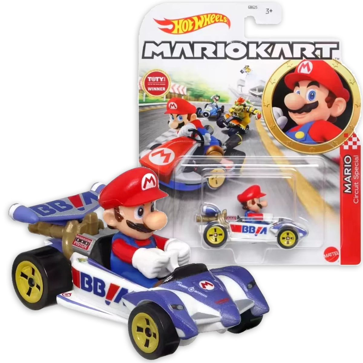 Carrinho Mario Kart Hot Wheels 1:64 Original - Mattel Gbg25 - De ...