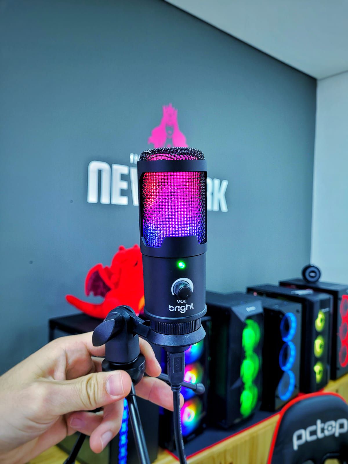 MICROFONE STREAMER DE MESA RGB - New York Informatica