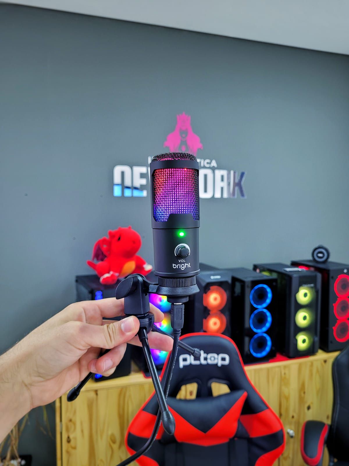 MICROFONE STREAMER DE MESA RGB - New York Informatica