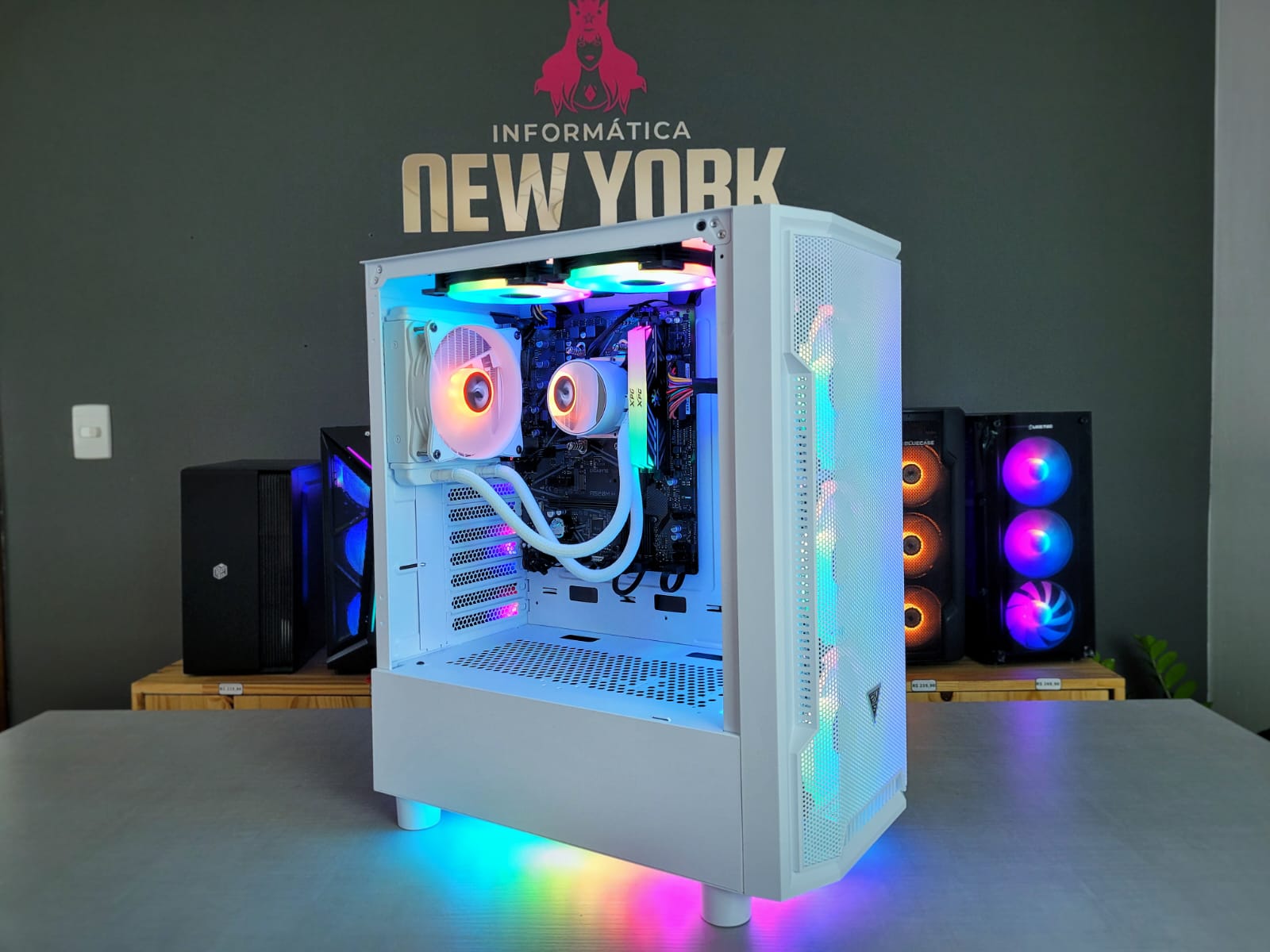 PC Gamer Branco Ryzen 5 5600G + 16Gb Ram + A520 - New York Informatica