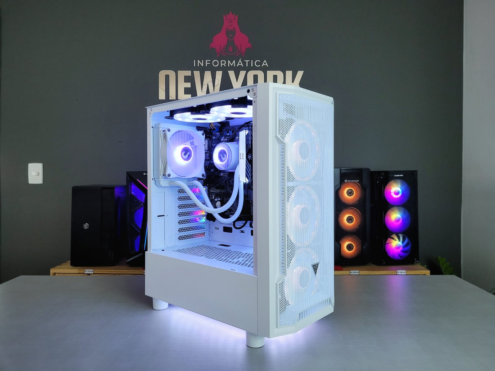 PC Gamer Branco Ryzen 5 5600G + 16Gb Ram + A520 - New York Informatica