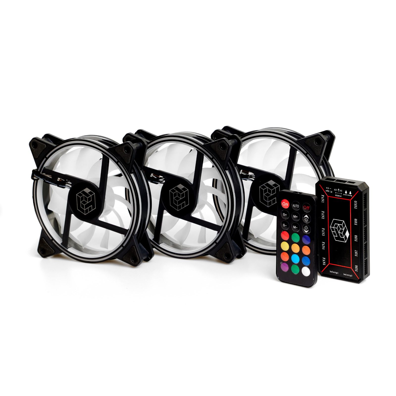 Kit Fan Com 3 Fans Liketec Colorful RGB 120mm Com Controladora - New ...