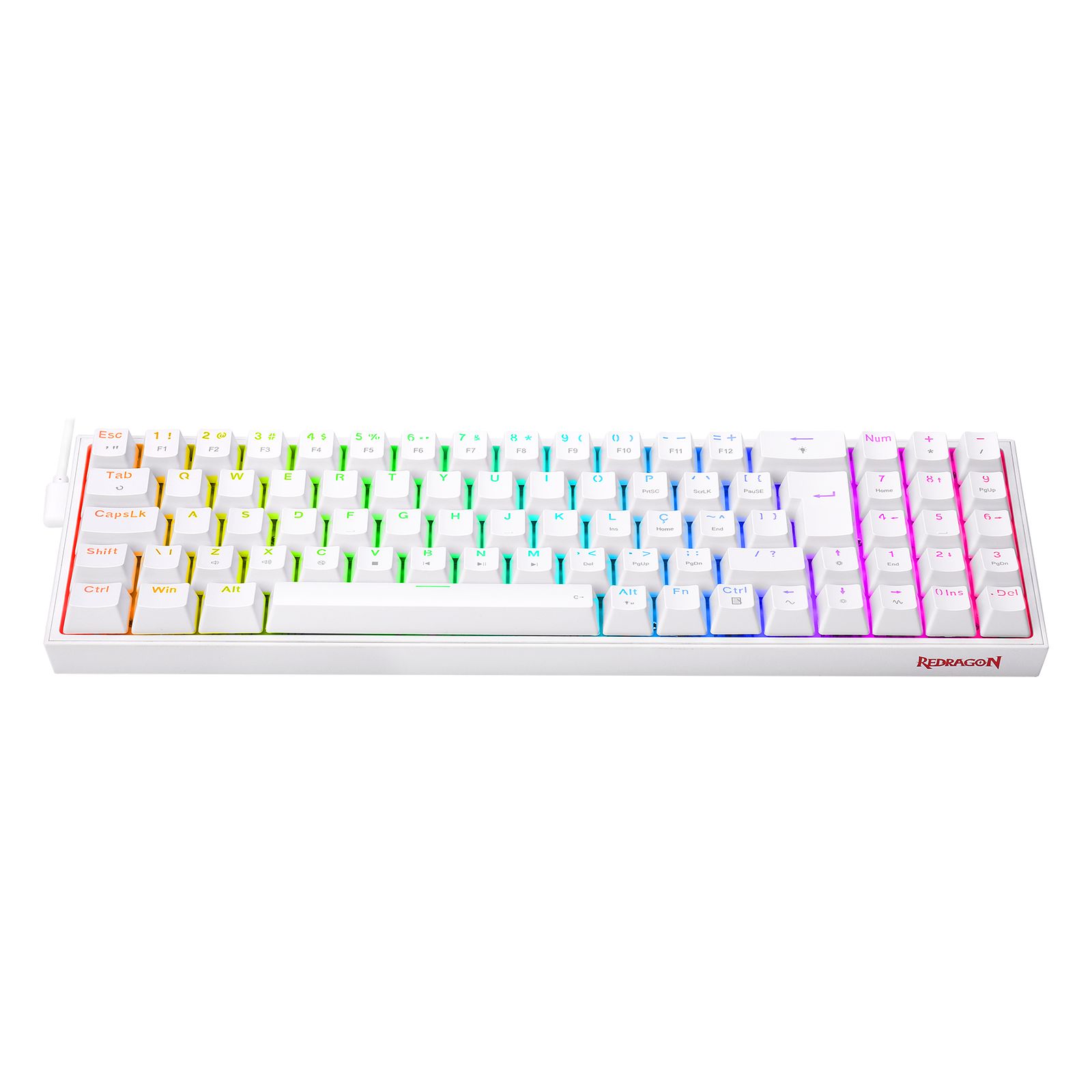 TECLADO REDRAGON POLLUX RGB BRANCO SWITCH RED - New York Informatica