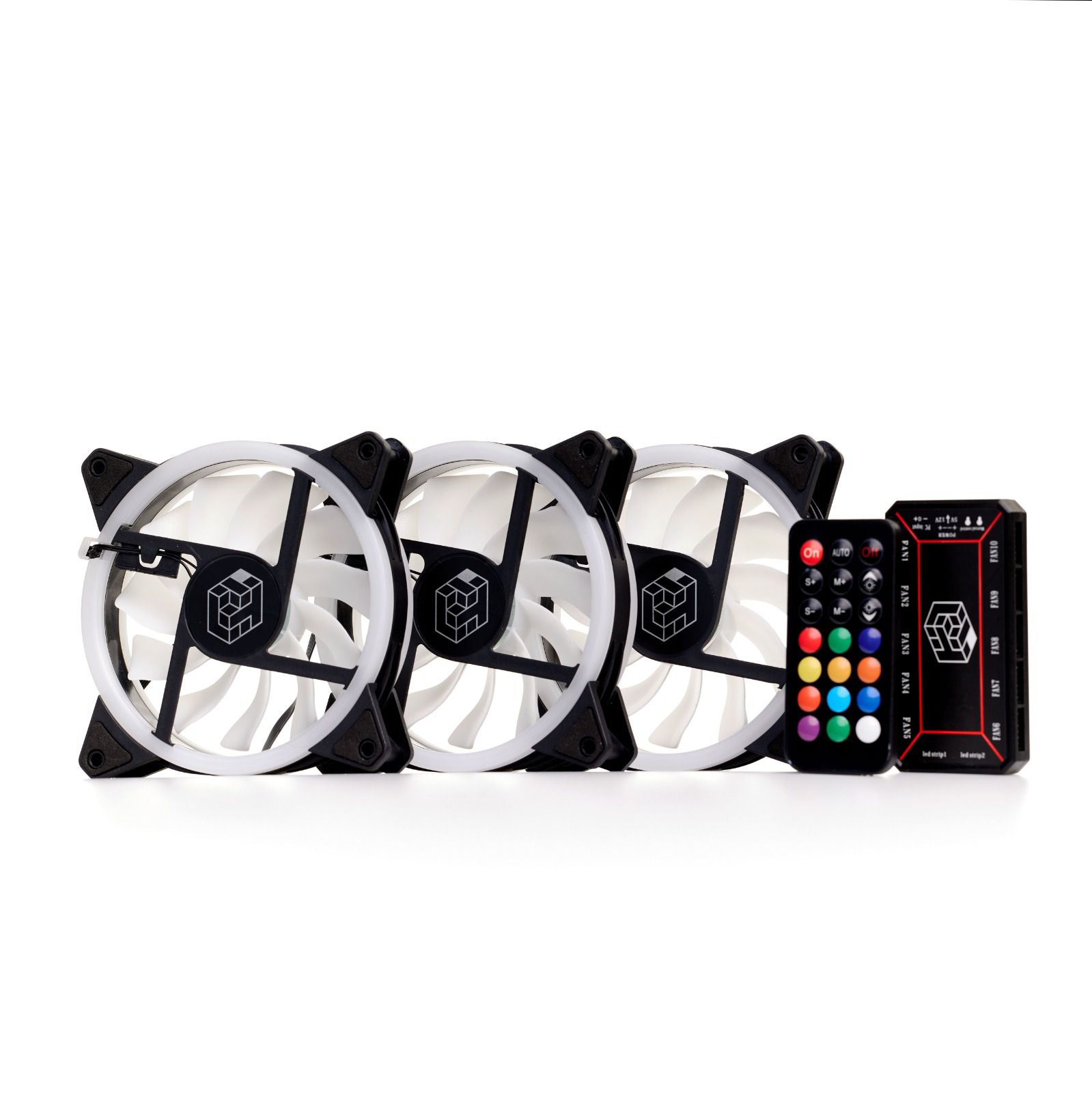 Kit Fan Liketec Lighter RGB 120mm Preto c/ Controladora (3 Unidades ...