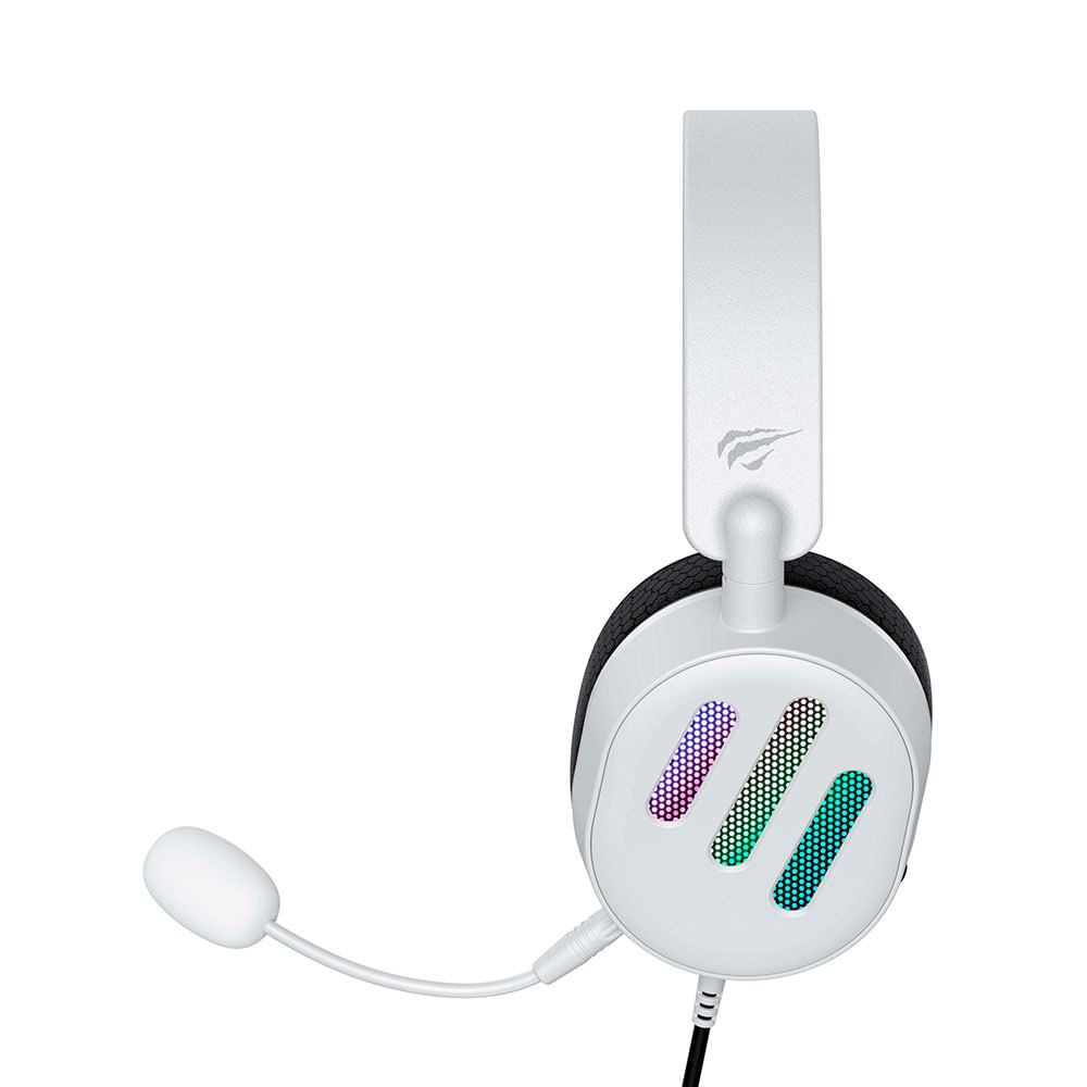 Headset Gamer HAVIT H2038U, RGB, Driver 50mm, USB Branco/Preto - New ...