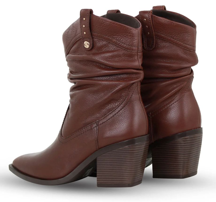 Bota Bottero Ref 349701 Cano Médio Burnish Cor: Wood - Altamir Calçados