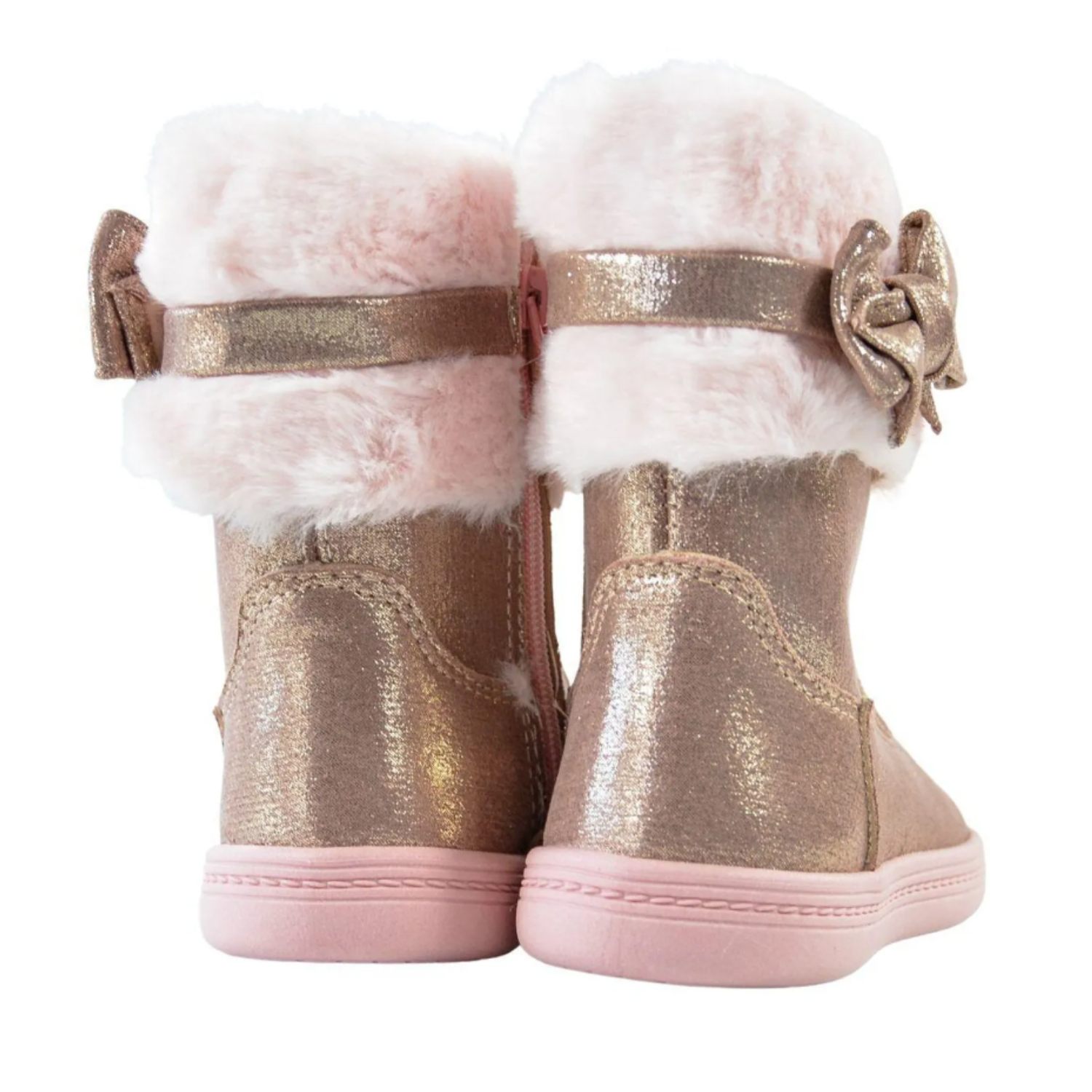 Bota de Menina Molekinha Ref. 2127.216 Camurça Metal Glamour Pelo ...