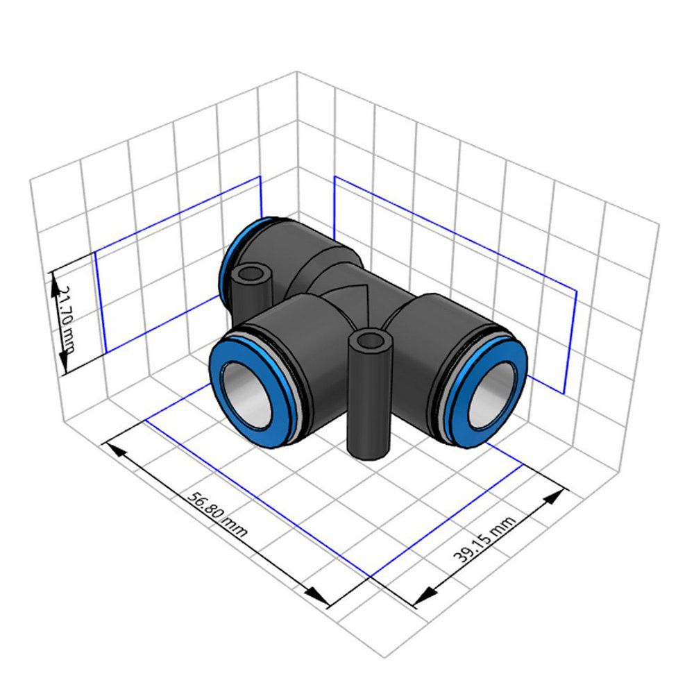 Conexão Pneumática União Rápida Tipo T 12mm QST-12 - Festo - Engenorma