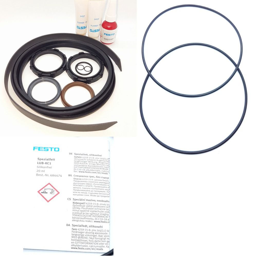 Kit Jogo de Reparos Cilindro DNG- 160-PPV-A AB 6/87 - Festo - Engenorma