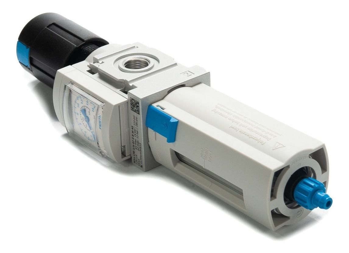 Filtro Regulador de Pressão MS4-LFR-1/4-D7-ERM-AS Com Manômetro - Festo ...