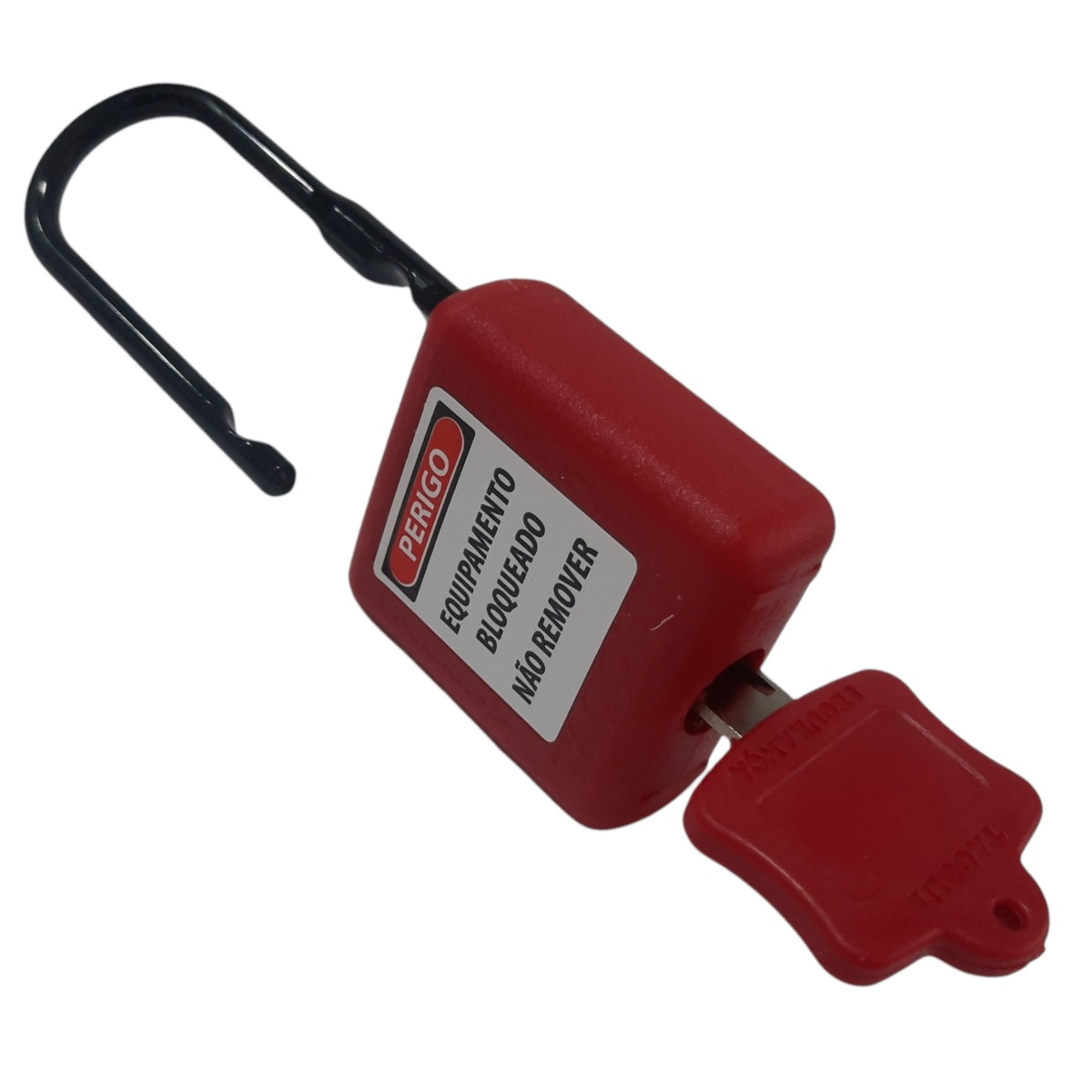 CADEADO BLOQUEIO LOTO HASTE PLÁSTICA VERMELHO / 38MM - Engenorma