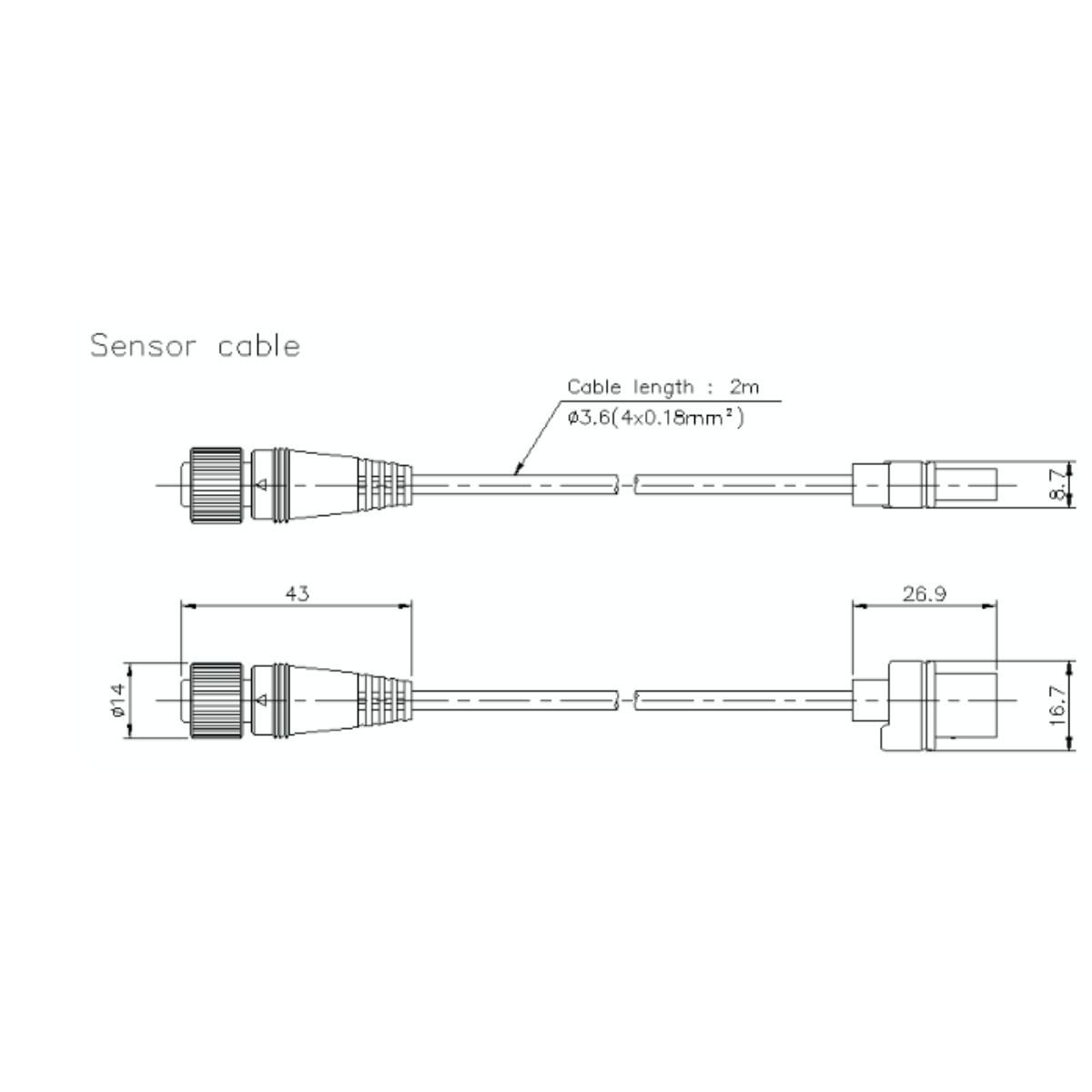 Sensor Ultrassônico (Cabeçote do Sensor) FW-H07 - Engenorma