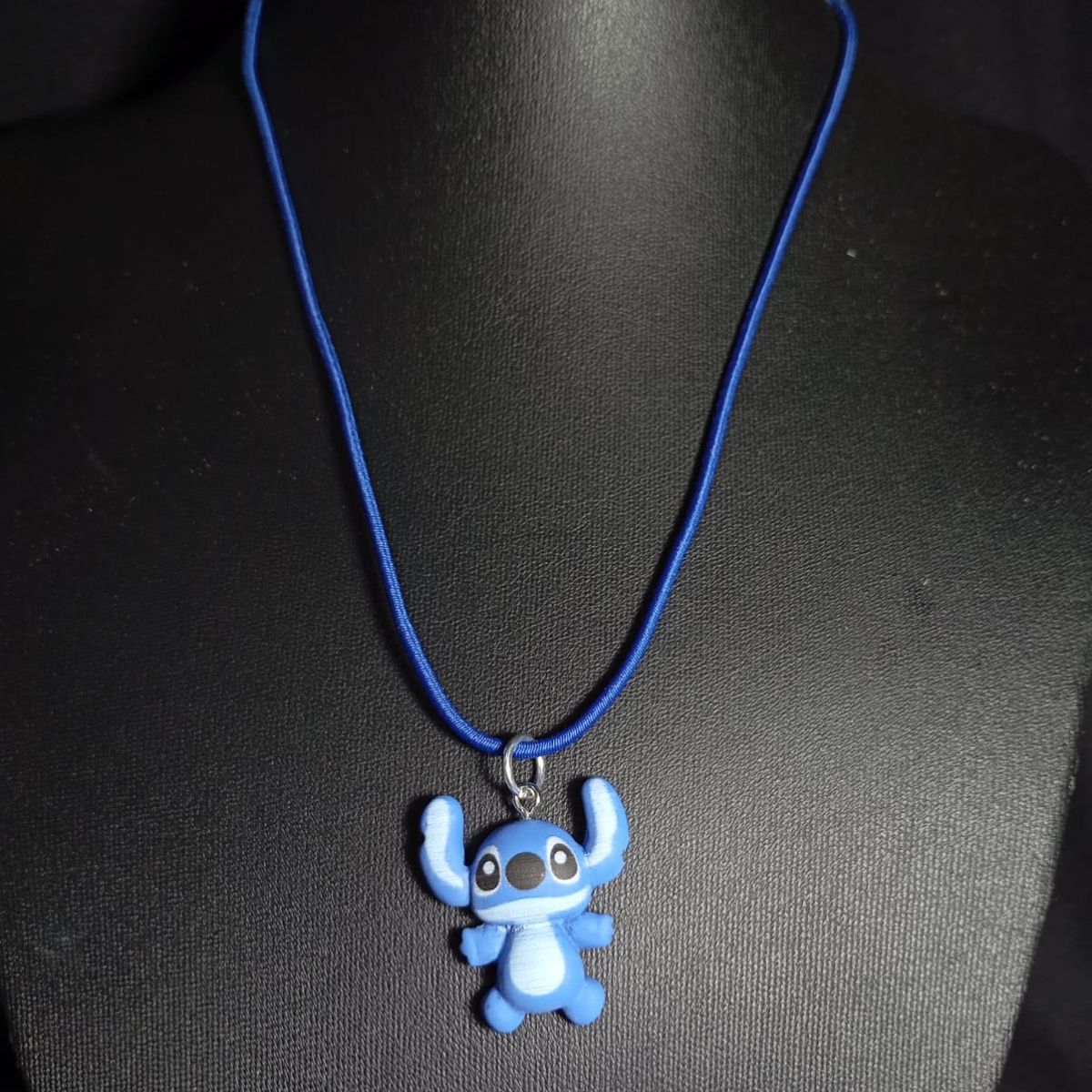 Colar Infantil Lilo Stitch Azul Ohana Disney Desenho Novo - Bicudos Store
