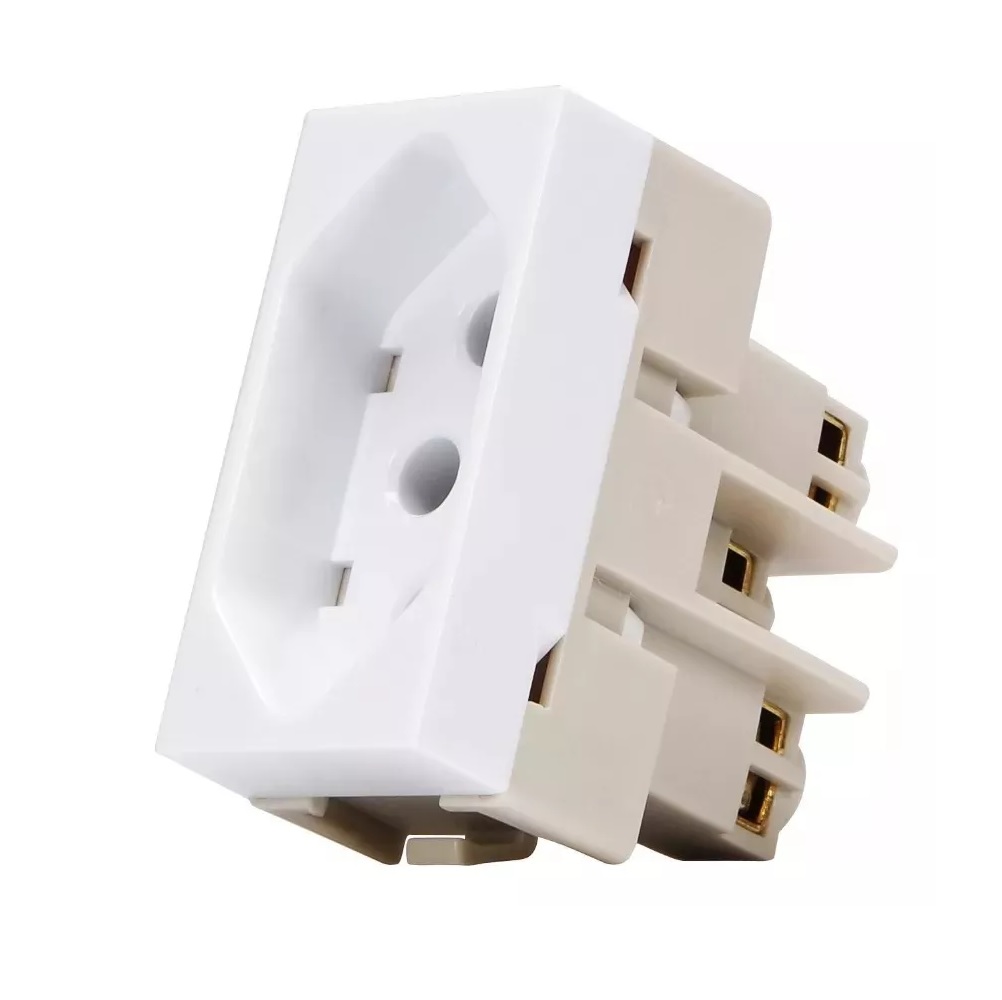 Espelho Tomada Hdmi 4x4 + Tomada 10A, 1 RJ45 Cat5 - ESM44-M2 - Dealmex