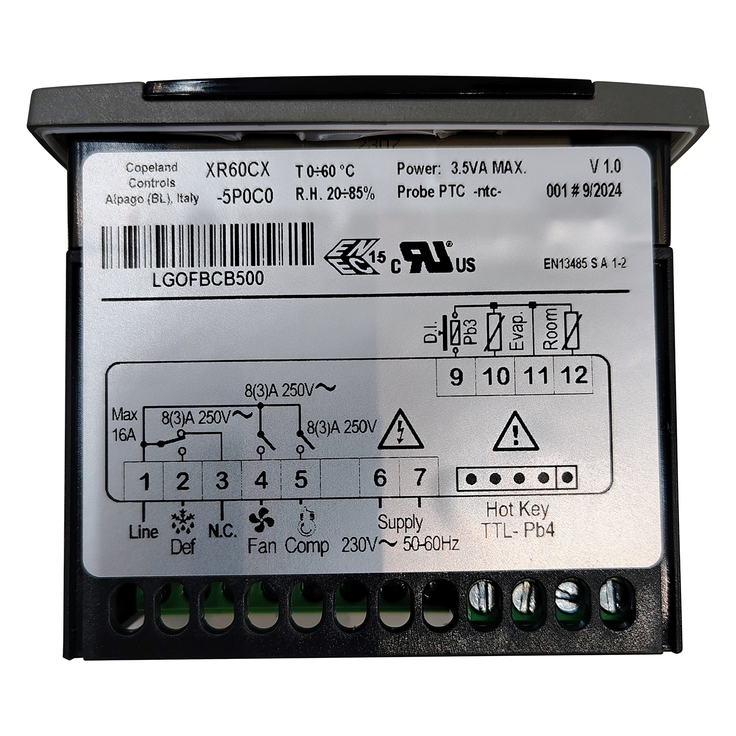Dixell - Controlador XR60 para congelados 230V - Energy Cold - MT
