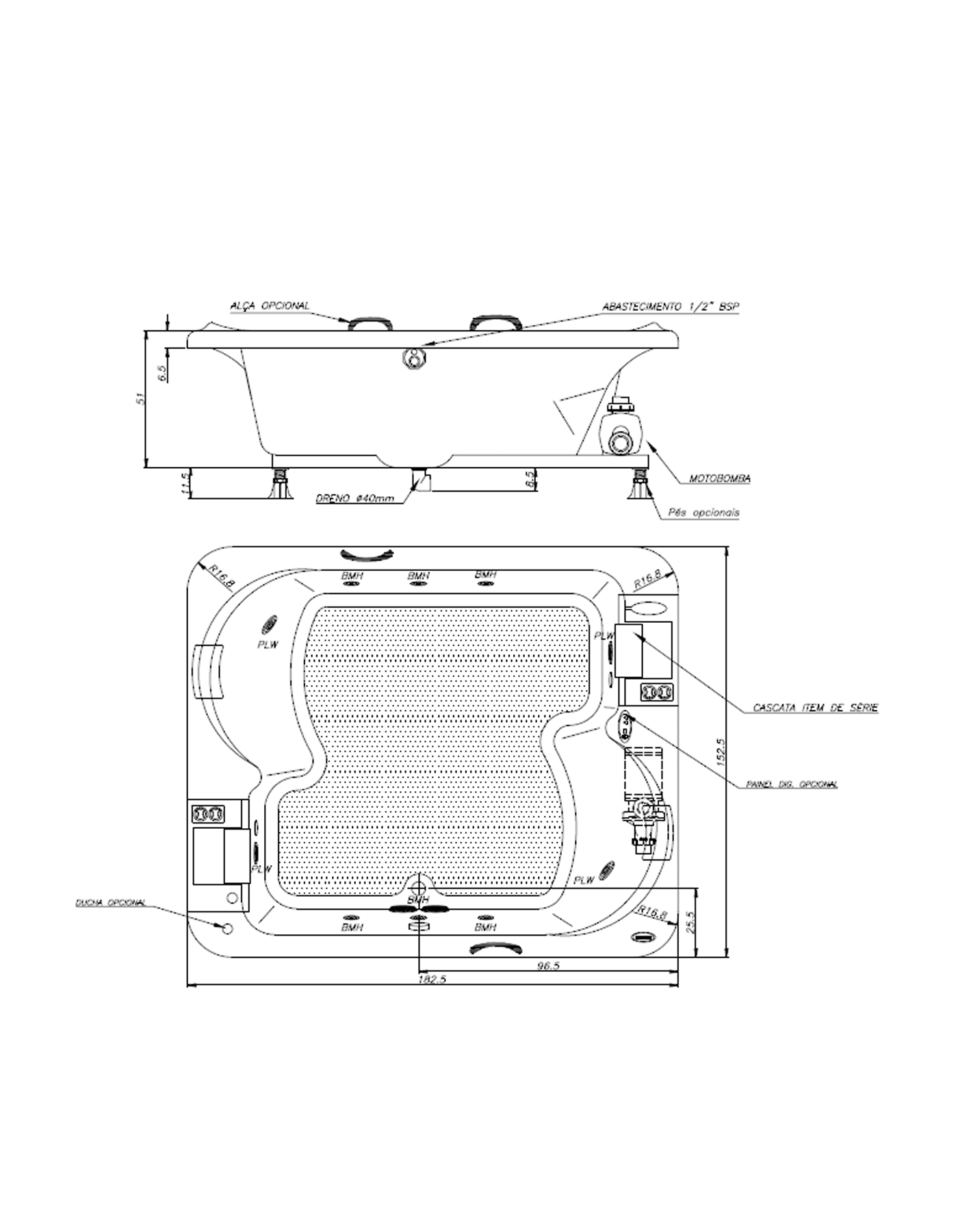 Banheira Aura - Jacuzzi | Design Moderno e Conforto - Dr Hidro