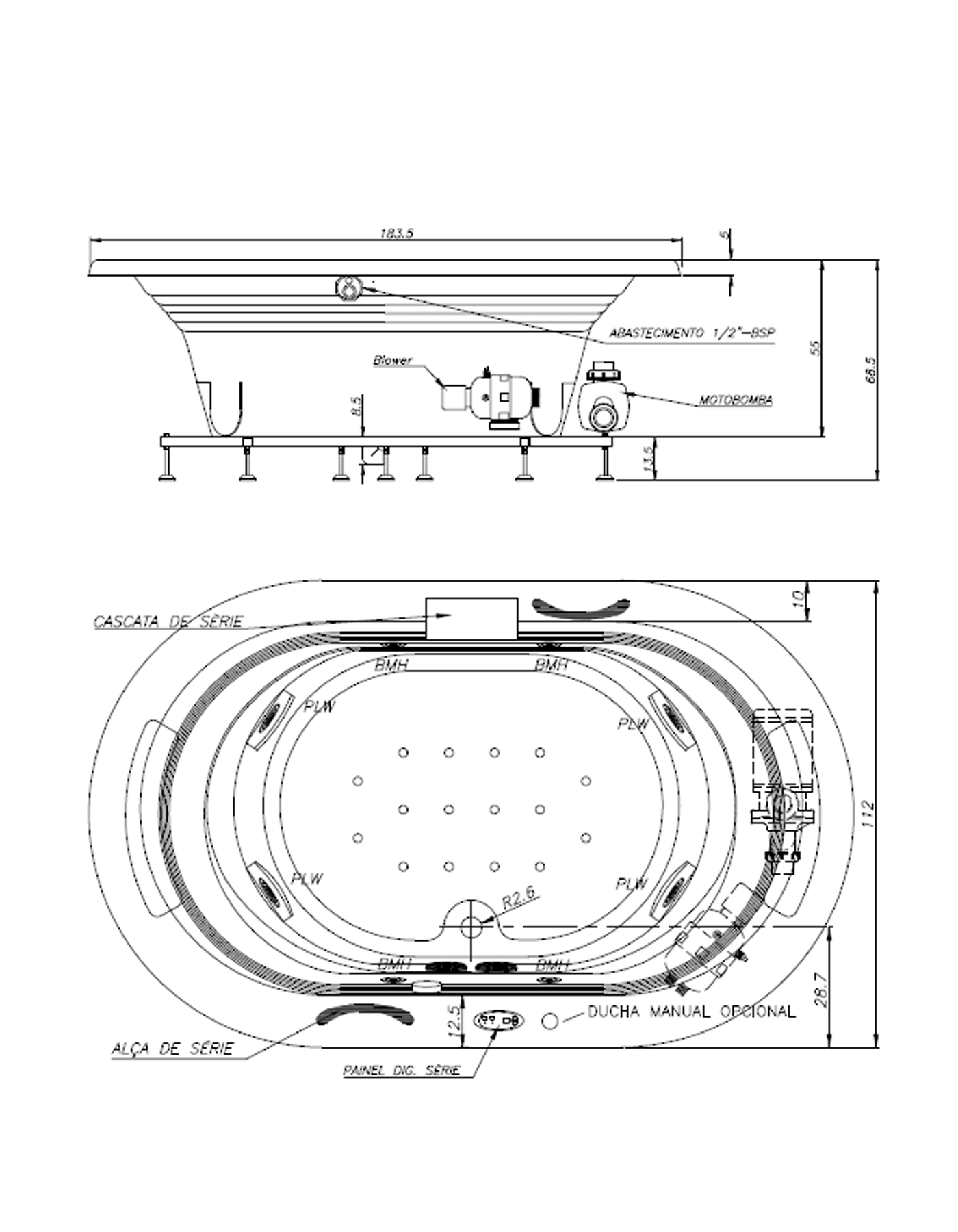 Banheira Murano - Jacuzzi | Design Elegante e Conforto - Dr Hidro